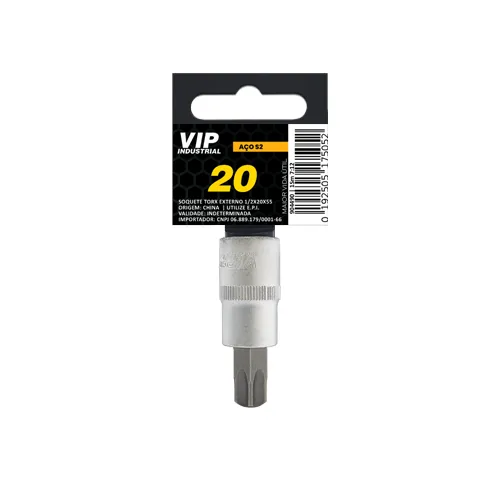 Soquete Torx Curto T20 com Encaixe de 1/2 – 904490 – Vip Industrial ...